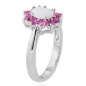 Jewelry | Lab Created Opal Simulated Pink Diamond Ring | Poshmark